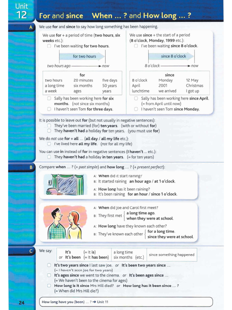 For And Since Pdf