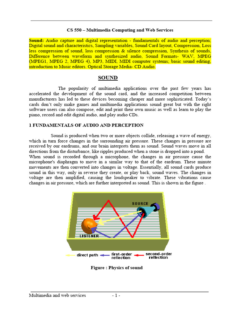 Audio Capture and Digital Sound Basics | PDF | Data Compression ...