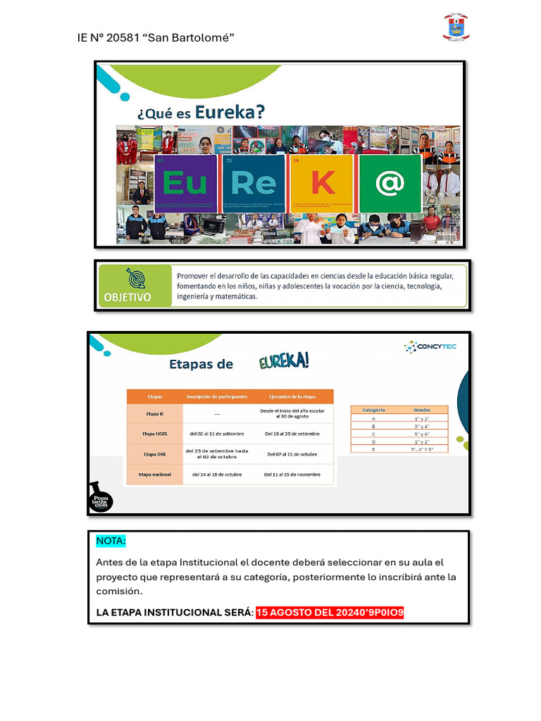 Bases Para La Organizacion de Fencyt - 2024 | PDF