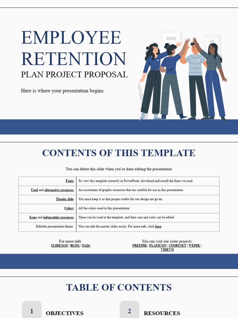 Employee Retention Plan Project Proposal by Slidesgo | PDF | Expense ...
