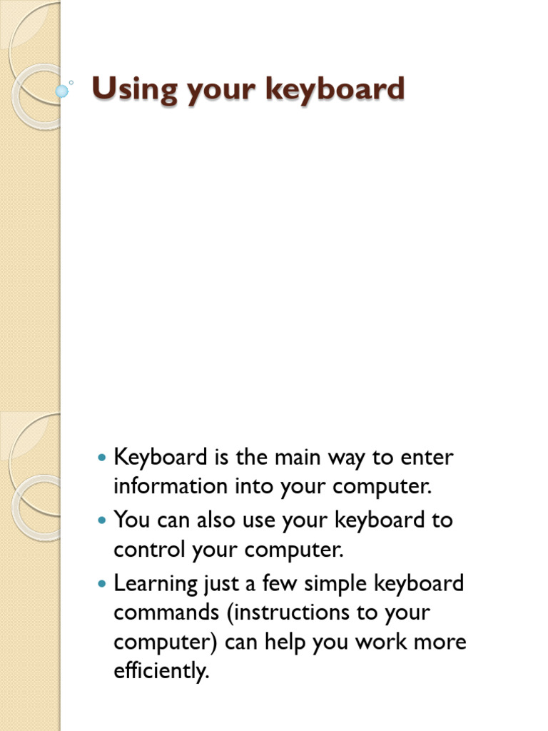LESSON 3 Using the Keyboard 0 | PDF | Computer Keyboard | Control Key