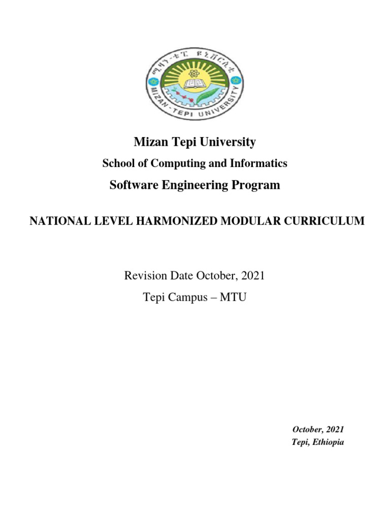 National Level Harmonized SE Curriculum | PDF | Engineering | Computer Programming