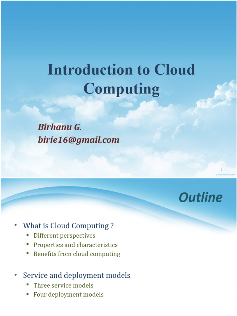 1-Introduction To Cloud Computing | PDF | Cloud Computing | Platform As A Service