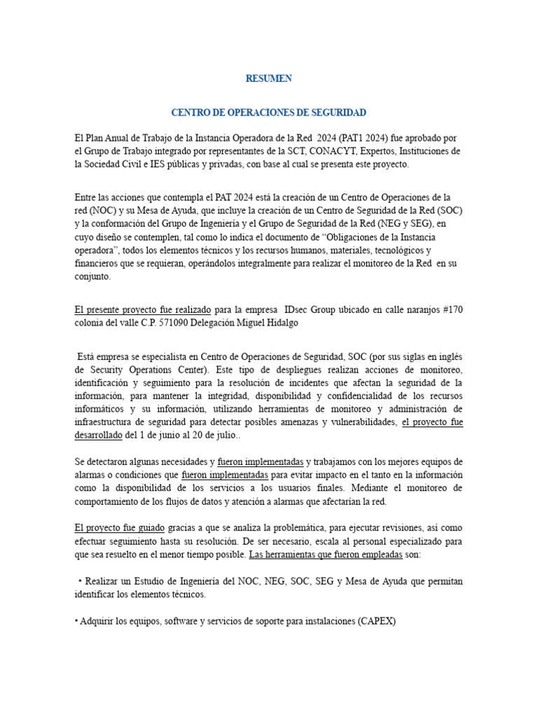 Centro de Operaciones de Seguridad | PDF | La seguridad informática ... Centro de Operaciones de Seguridad | PDF | La seguridad informática ...