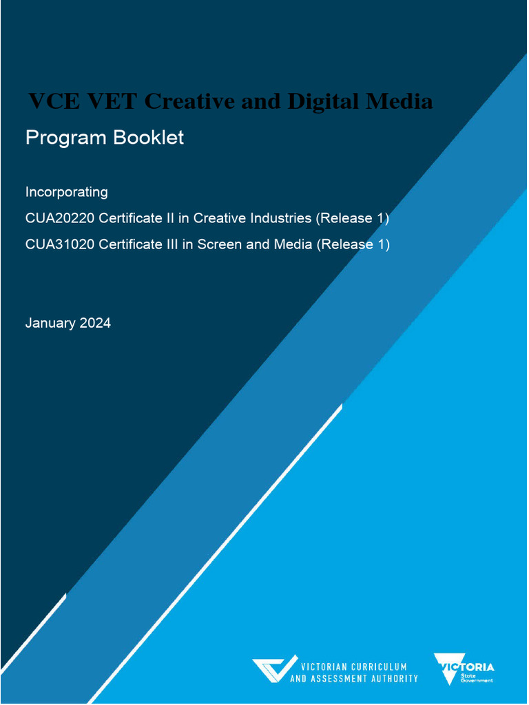 2024 VCEVETCreative Digital Media Program Booklet | PDF | Vocational Education | Copyright