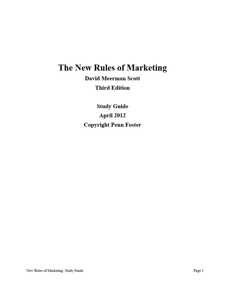 The New Rules of Marketing and PR How To | PDF | Blog | Public Relations