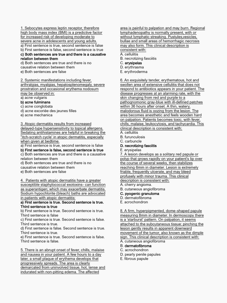 Acne and Dermatitis Clinical Assessments | PDF | Psoriasis | Melanoma