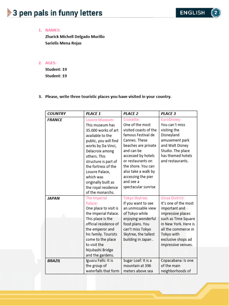 Pen - Pal - Application - Form F | PDF