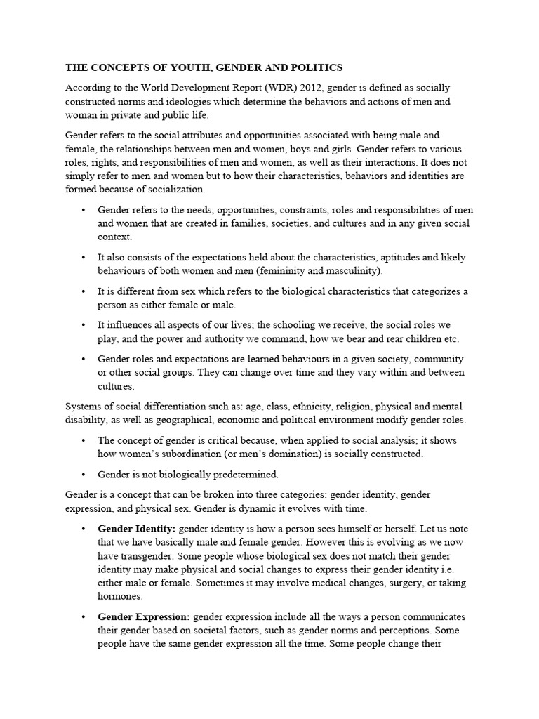 The Concepts Of Gender Pdf Gender Gender Studies
