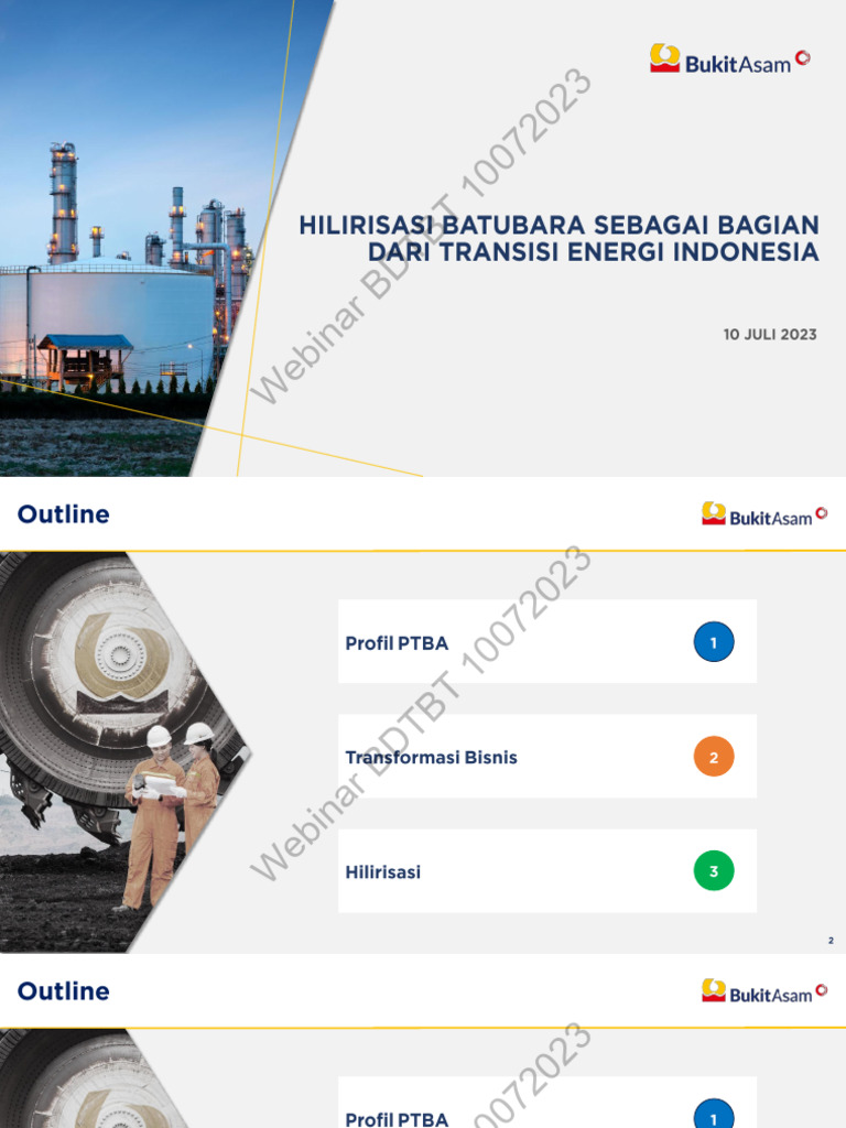 2023 07 10 Hilirisasi Batubara Sebagai Bagian Dari Transisi Energi | PDF