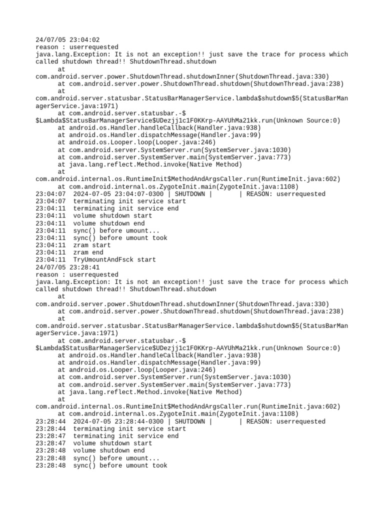 Power Off Reset Reason Backup | PDF | Java (Programming Language) | Computer Science