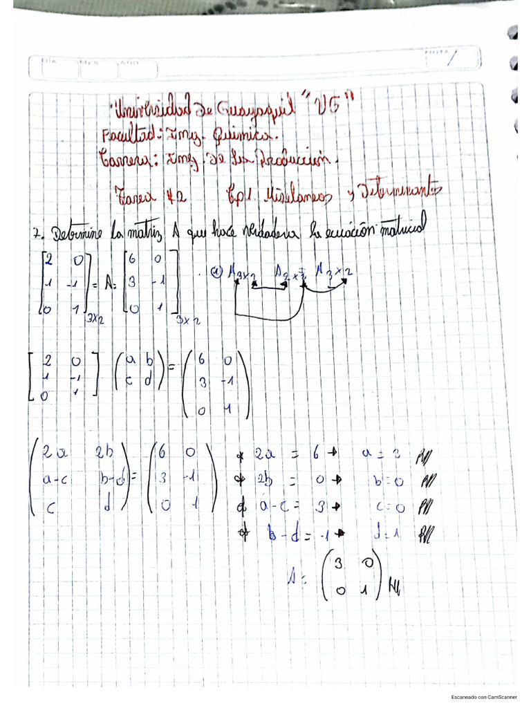 Tarea 2 algebra | PDF