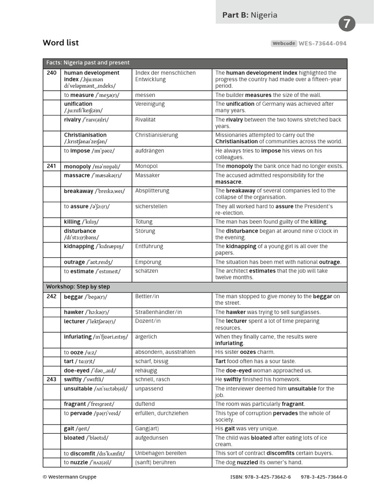 WES-73644-094 Word List Theme 7 Part B | PDF