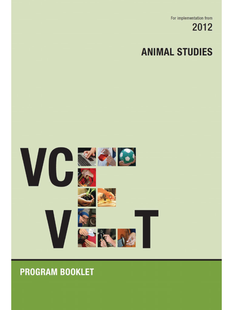VCEVETAnimal Studies PRG Booklet | PDF | Vocational Education ...