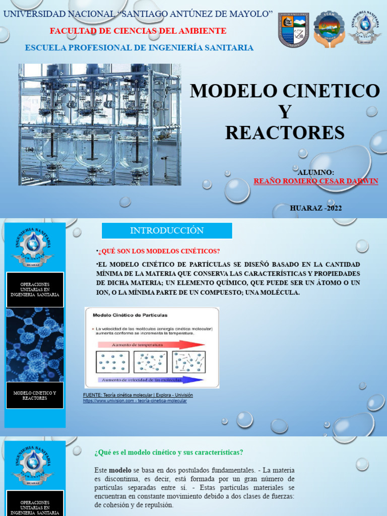 Modelo Cinetico y Reactores | PDF | Reactor Quimico | Moléculas