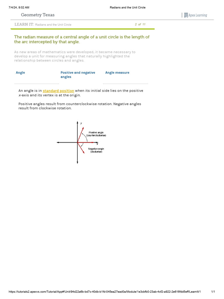 Radians and The Unit Circle1 - Merged | PDF | Trigonometric Functions | Trigonometry