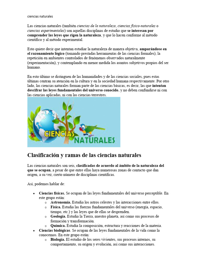 ciencias naturale1 | Descargar gratis PDF | Science | Ciencias Naturales