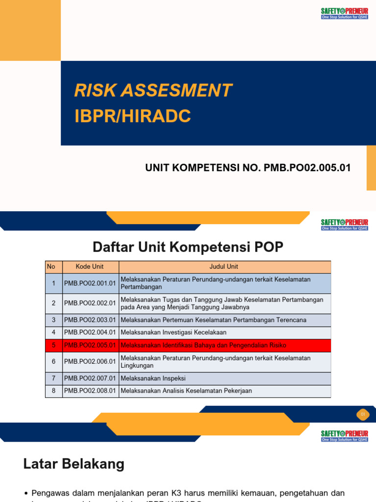 Identifikasi Bahaya Dan Pengendalian Risiko | PDF