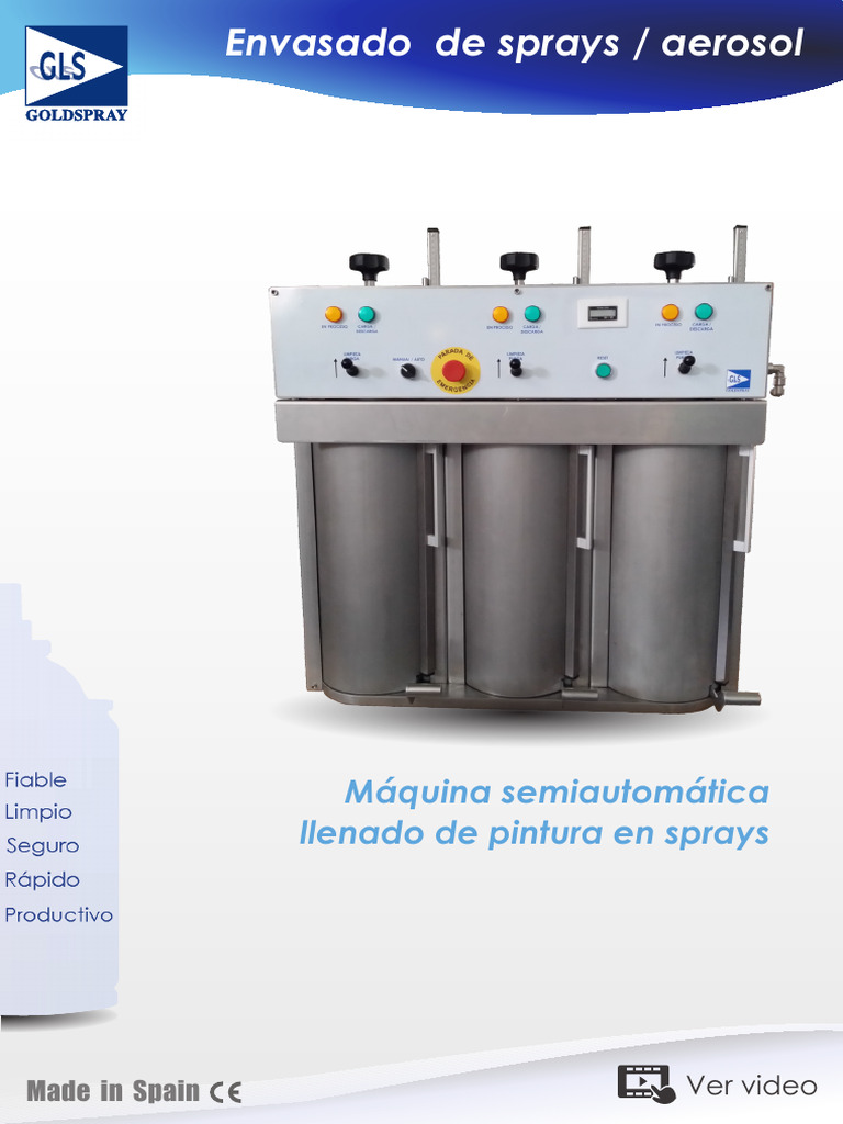 Maquina Envasado Sprays Aerosol Goldspray Web | PDF