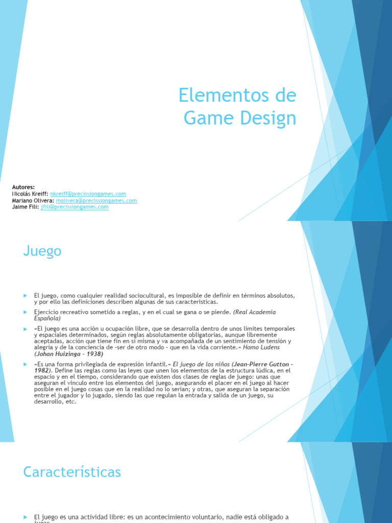 Elementos de Game Design PDF | PDF | Videojuegos | Diseño