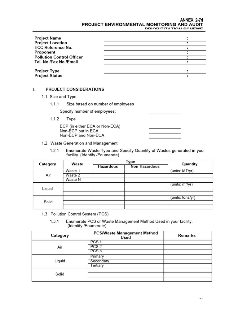 Annex 2 - 7d PEMAPS Questionnaire | PDF | Groundwater | Fresh Water