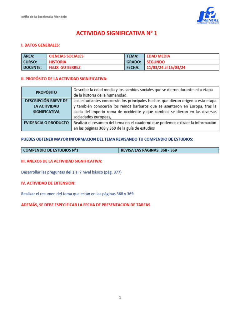 Segundo Actividad #1 (1) - 11341655940 | PDF