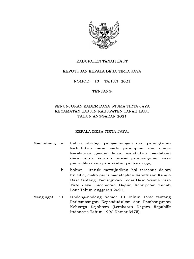 13 SK Dasa Wisma 2021 | PDF