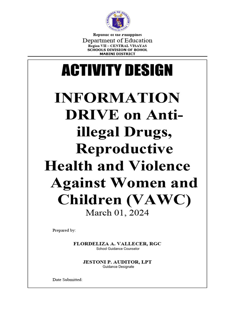 Proposal Info. Drive On Reproductive Health | PDF | Violence