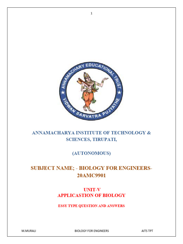 Bfe Unit 5 10 Marks | PDF | Virus | Biosensor