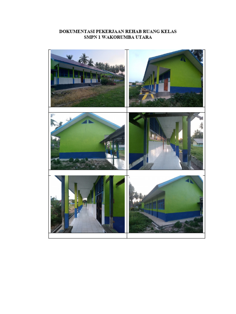 Dokumentasi Pekerjaan Rehab Ruang Kelas | PDF