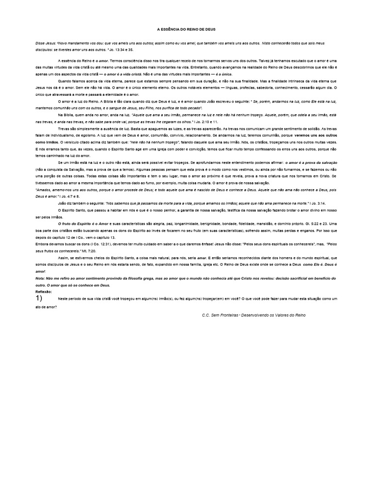 Jetro - A Essência Do Reino | PDF | Amor | Presente espiritual