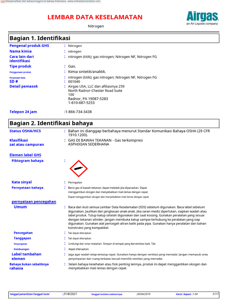 LDKB Nitrogen Bahasa | PDF