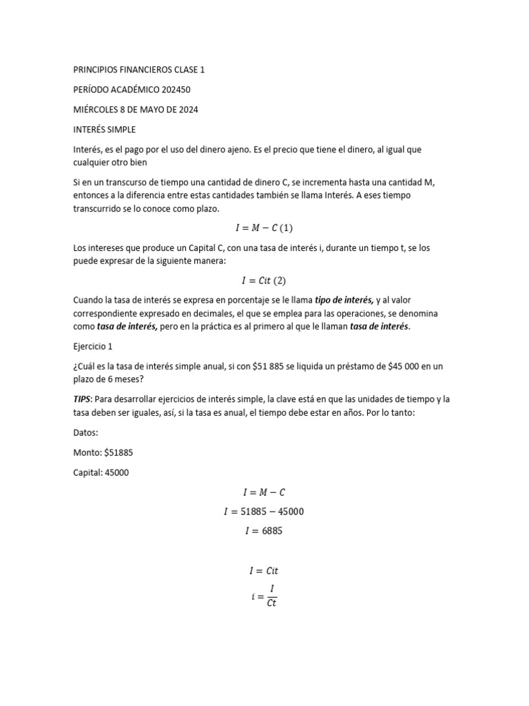 P Financieros Achivos 1,2,3,4,5,6 | PDF | Interés | Tasas de interés