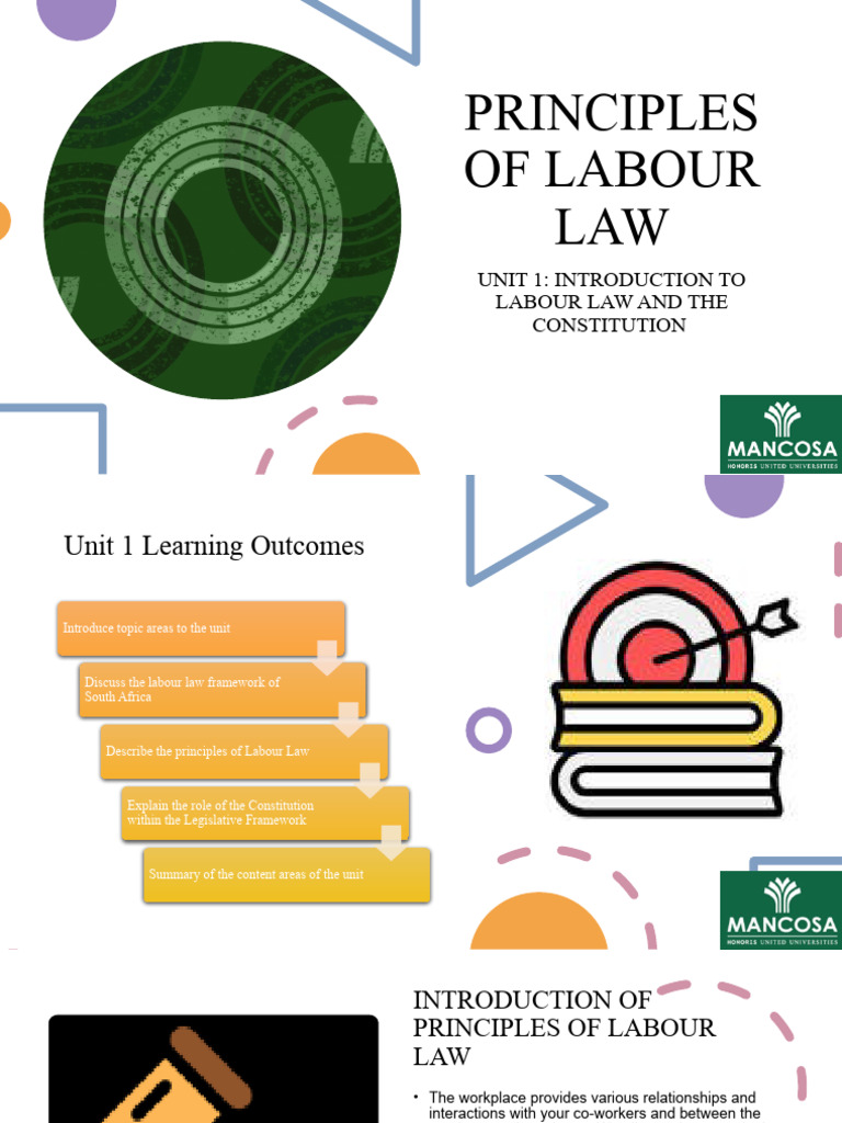 PRINCIPLES OF LABOUR LAW UNIT 1 AS AT 02 MARCH 2024 | Download Free PDF ...