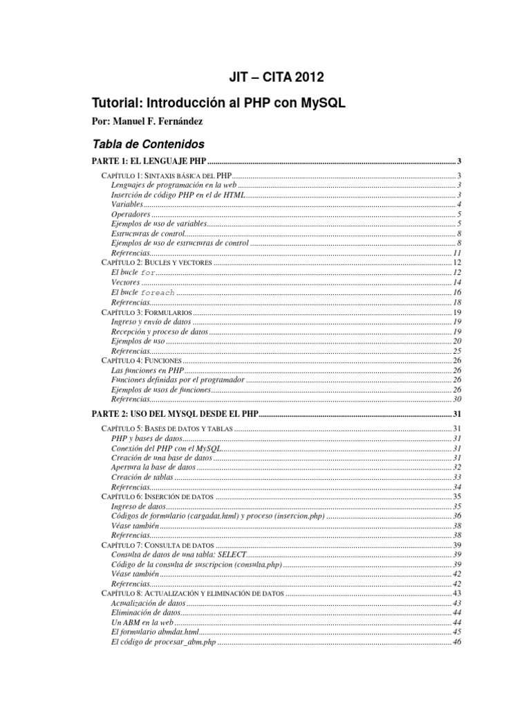 PHP Con Mysql | PDF | Php | Servidor web