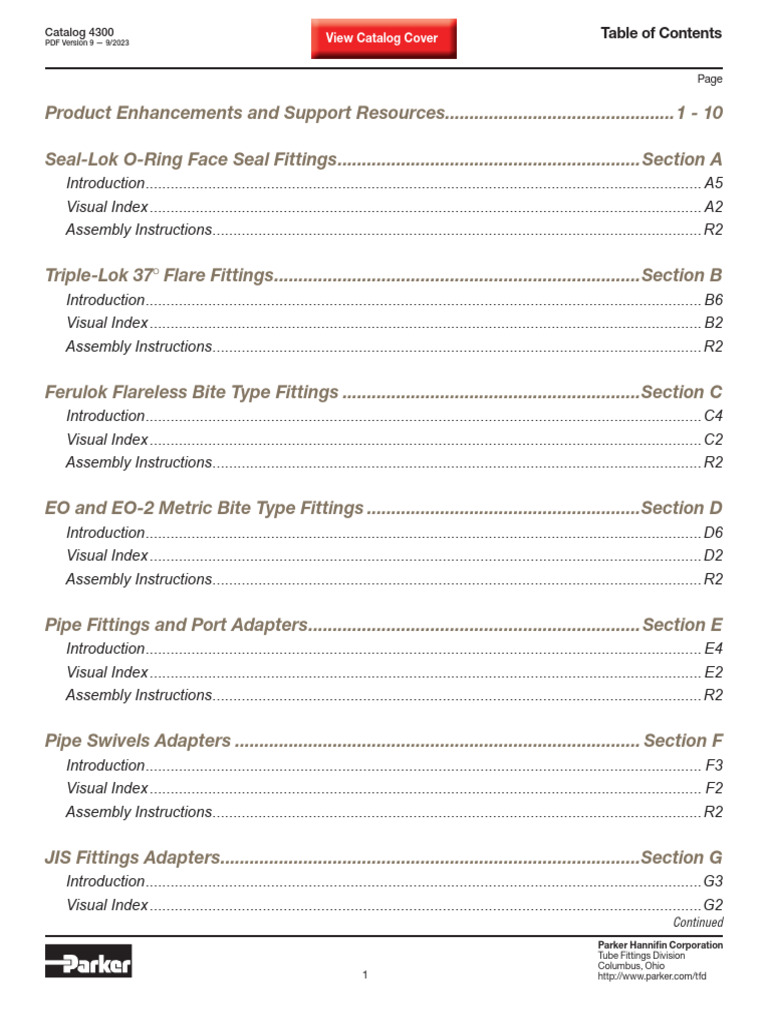 Parker Tube Fittings Catalog 4300 | PDF | Pipe (Fluid Conveyance ...