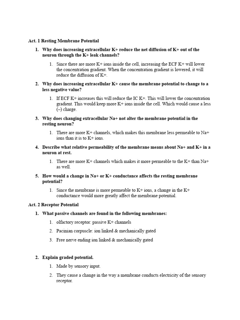 Physio Ex 3 Questions Pdf Action Potential Stimulus Physiology