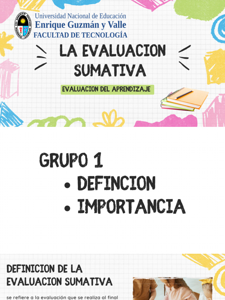 la evaluacion sumativa | PDF