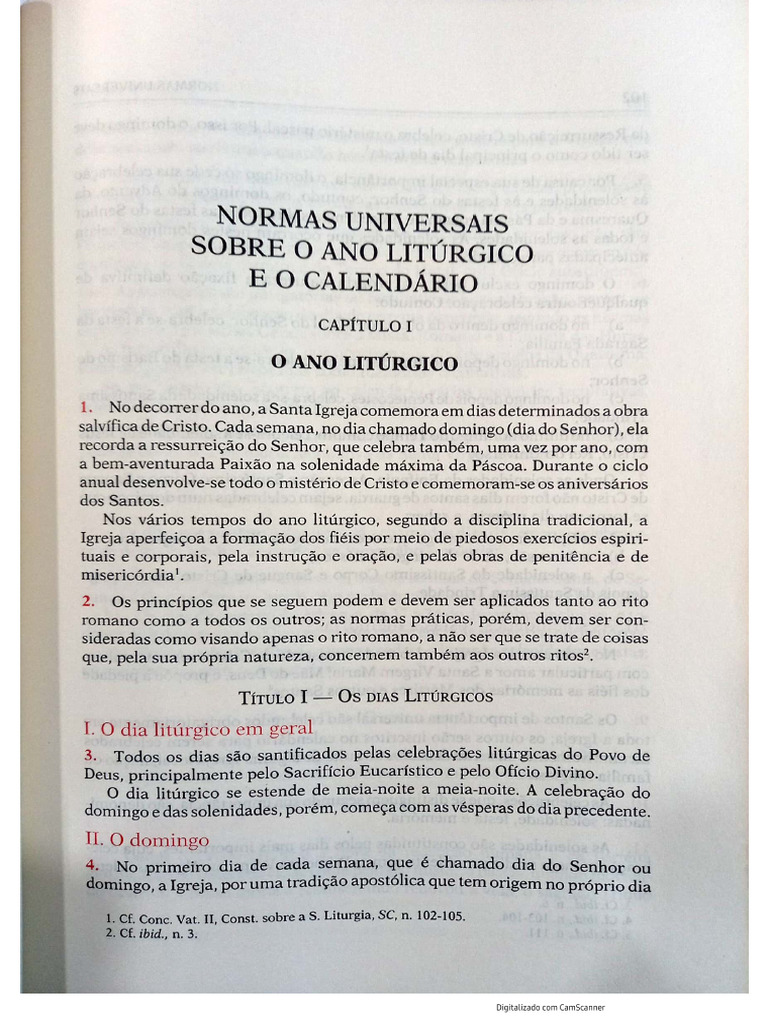 O Ano Litúrgico IGMR | PDF