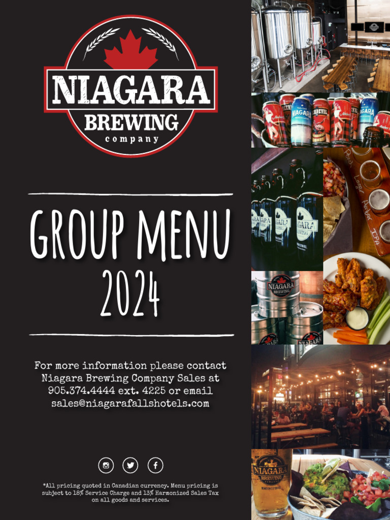 niagara-brewing-company-group-menu | Download Free PDF | Beer | Foods