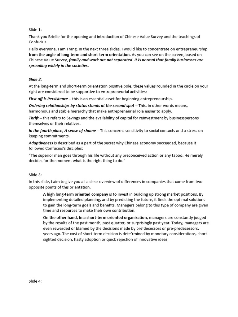 Long vs Short Term Orientation in Business | PDF | Good And Evil | Thought