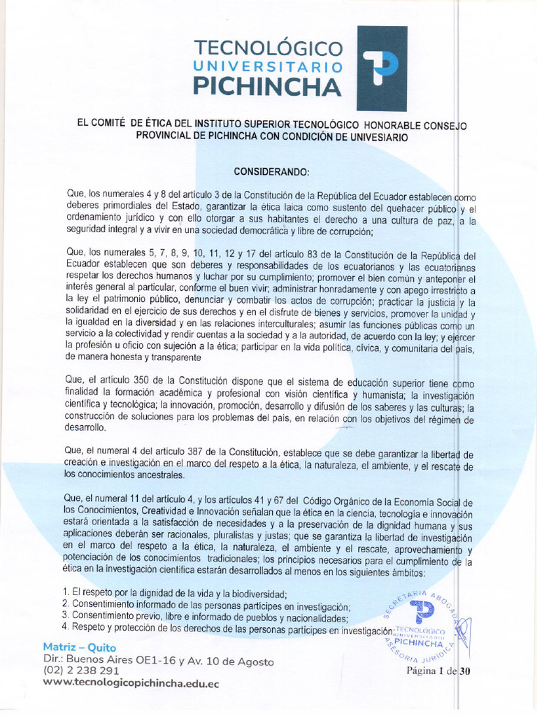 Codigo de Etica 2023-1 | PDF