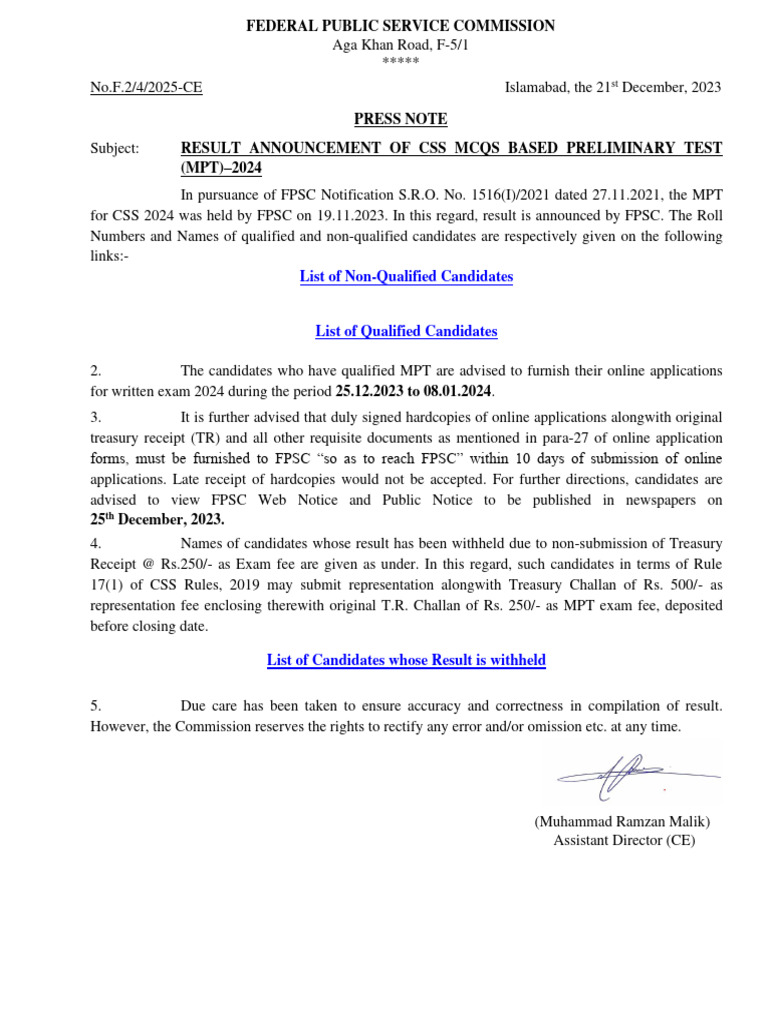 2024 06 13 CE 2024 MPT Press Note | PDF