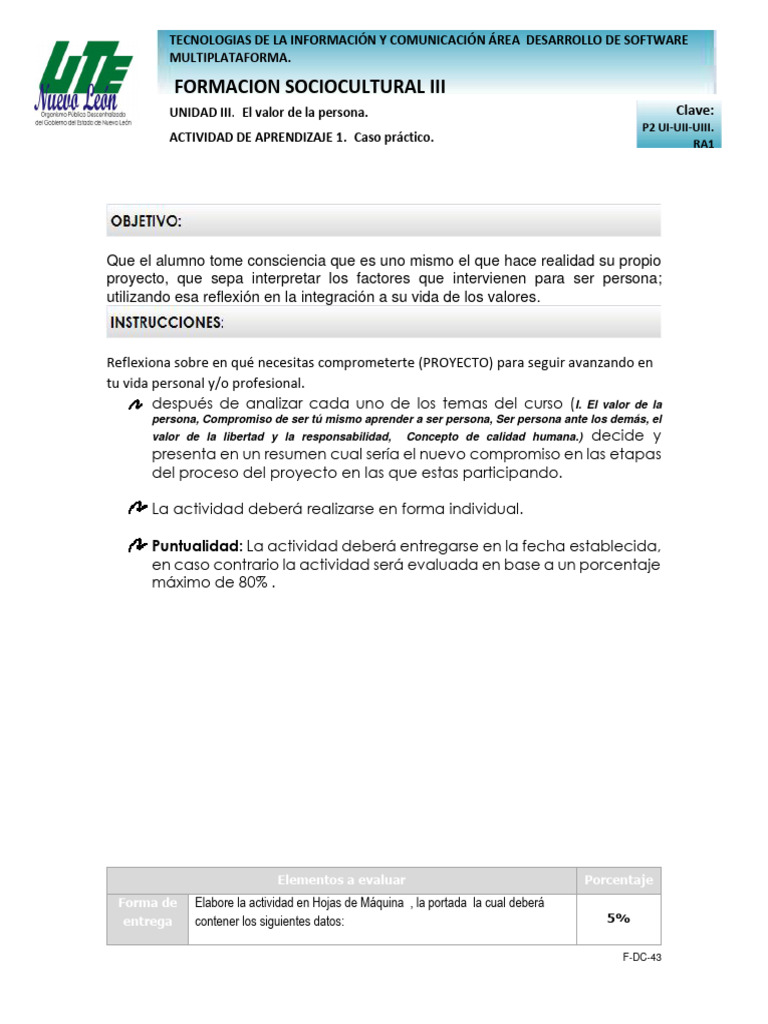 Form Socc III P2. RA1 | PDF | Aprendizaje | Ingeniería de software