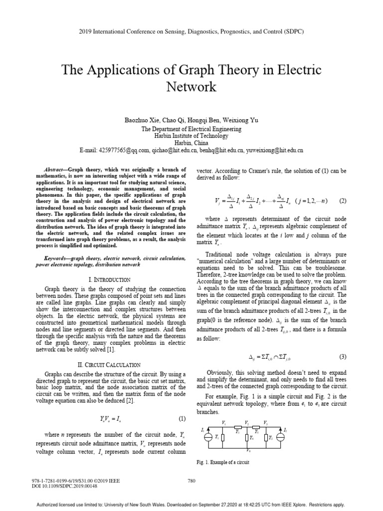 The Applications of Graph Theory in Electric Network | PDF | Electrical ...