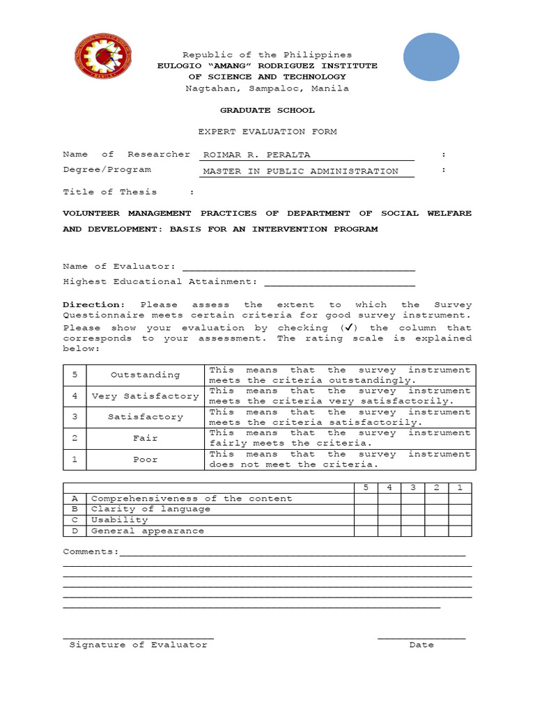 Validation Form | PDF | Psychology