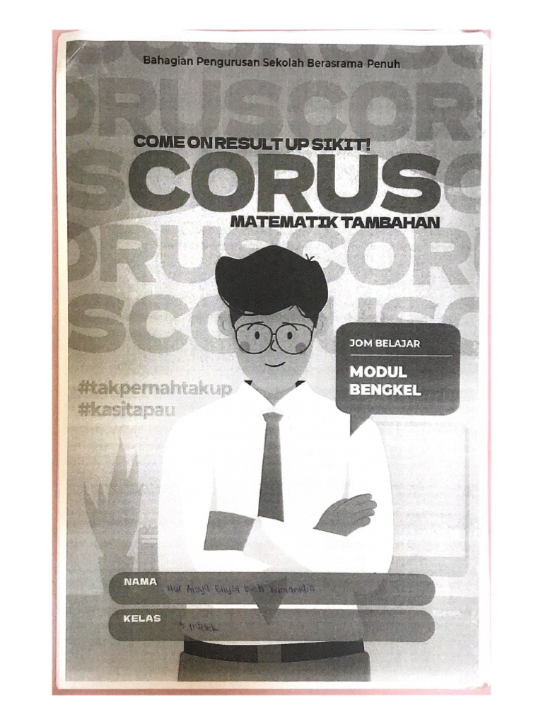 CORUS Matematik Tambahan 2022 | PDF