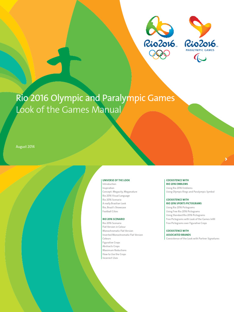 Rio 2016 Games Visual Identity Guide | PDF | Rio De Janeiro | Brazil
