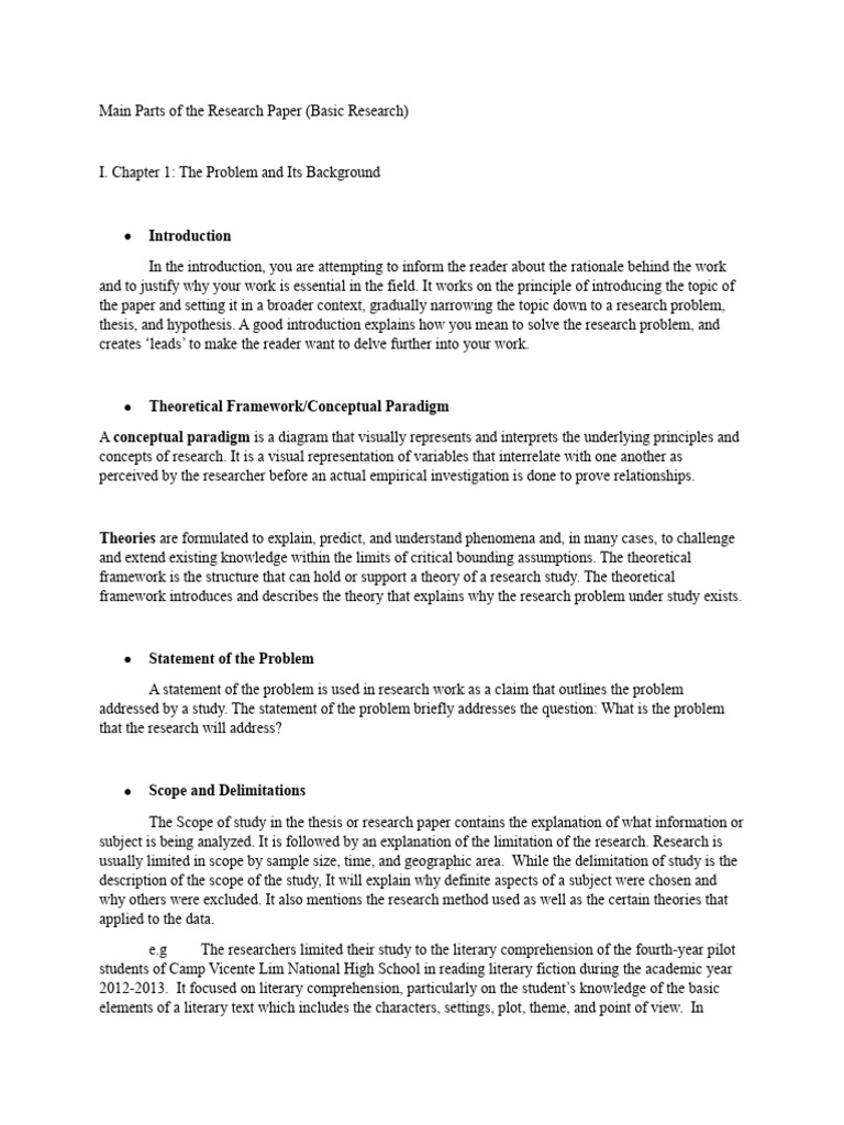 Key Components of a Research Paper | PDF | Statistics | Theory