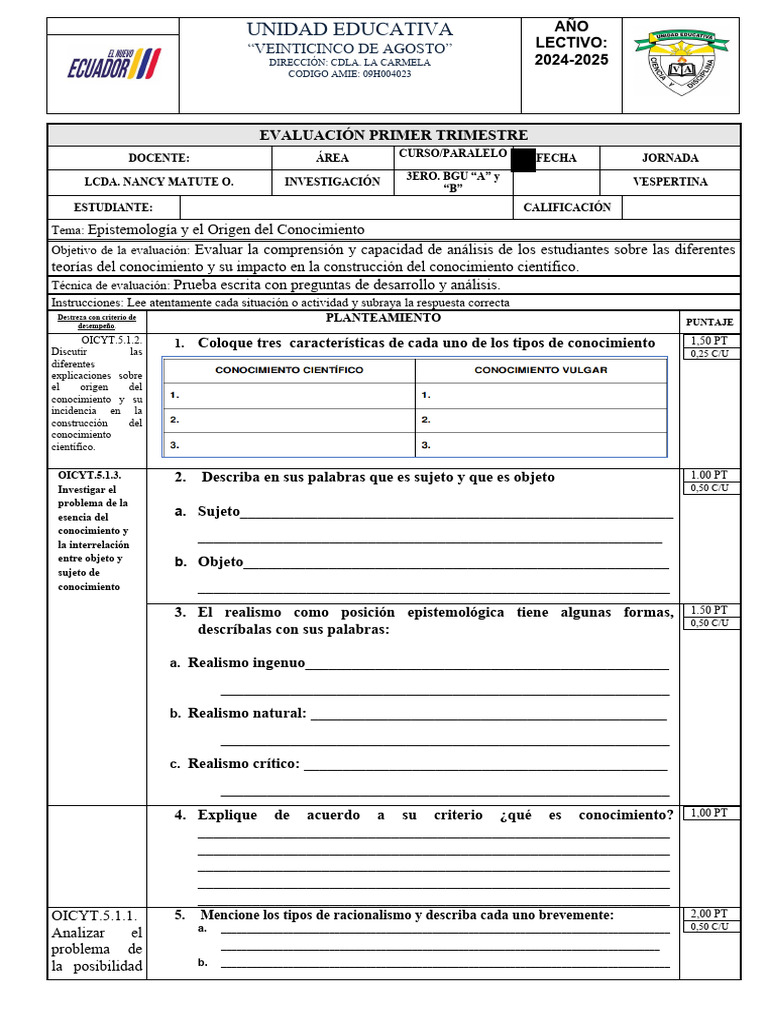 Tarea Q Mandaste Hacer Michi Sabra Dios Porq | PDF | Conocimiento | Cognición